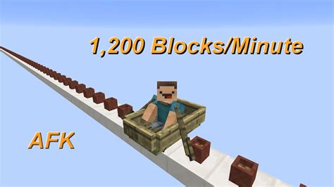 【best 1 Wide Way To Afk Travel In Minecraft 1 200 Blocks Minute
