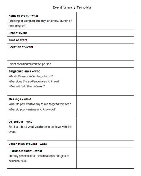 free event program templates word