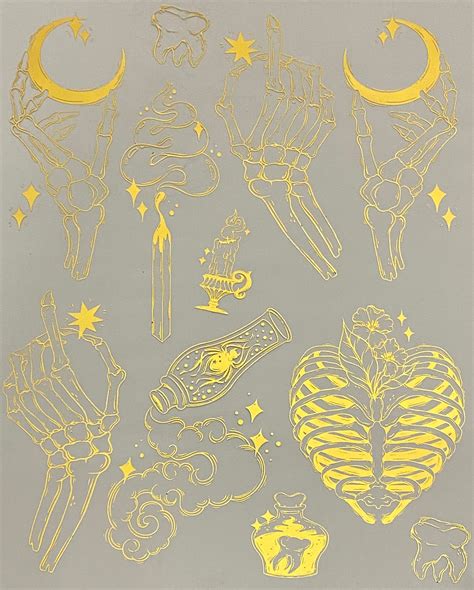 Resin Foil Skeleton Caster Resin Foil Sheet Art Supplies Etsy