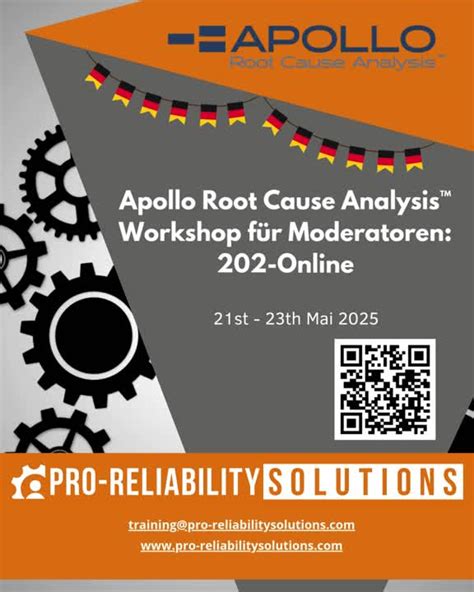 German Language Apollo™ Root Cause Analysis For Facilitators Pro Reliability Solutions