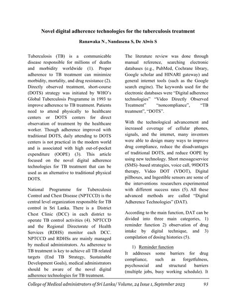 Pdf Novel Digital Adherence Technologies For The Tuberculosis Treatment