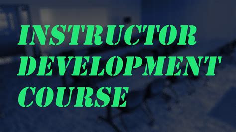 Indiana 📢 Training Opportunity Course Basic Instructor Development