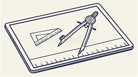 Drafting Tools Compass And Ruler Technical Drawing Instruments Vector