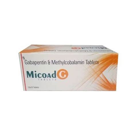 Gabapentin And Methylcobalamin Tablets Packaging Type Box Packaging