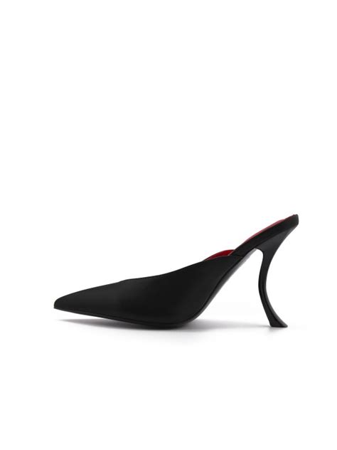 Rebelqueen Keysha Mules Soft Black Genuine Leather