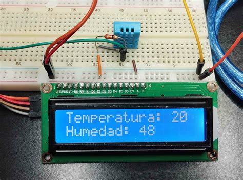 temperatura y humedad en lcd 1602 para arduino