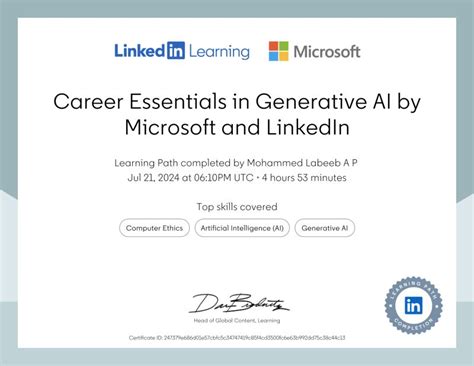 Mohammed Labeeb A P On Linkedin Certificate Of Completion
