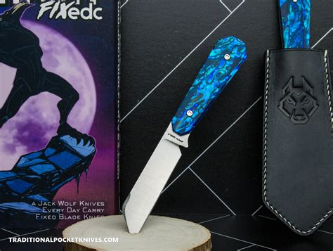 Jack Wolf Knives Exclusive Midnight Fixedc Blue Abalone C Risner