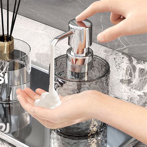 Imossad 16oz Cylinder Glass Soap Dispenser With Rust Proof Pump