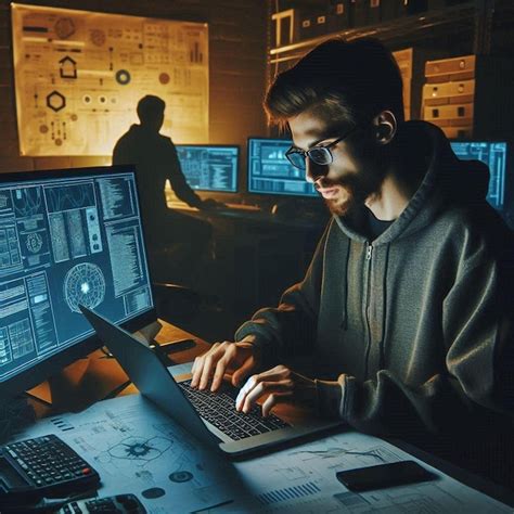 Software Developer At Work Premium Ai Generated Image