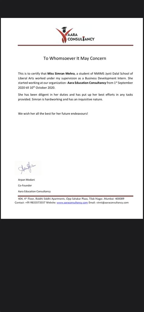 Education Internship University Simran Mehra