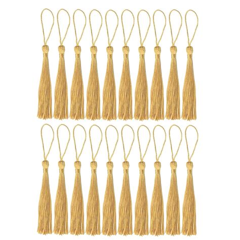 20pcs Silky Handmade Tassels Bookmarks Tassel Craft Floss Tassel With