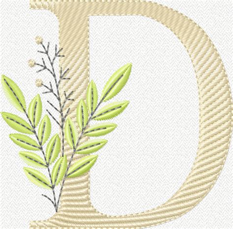 Single Initial Monogram Machine Embroidery Monogram Font Etsy