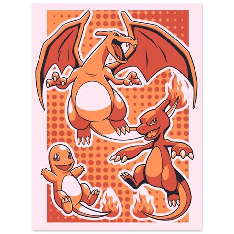 Charizard Evolutions Classic Semi Glossy Paper Poster Perfect Art For
