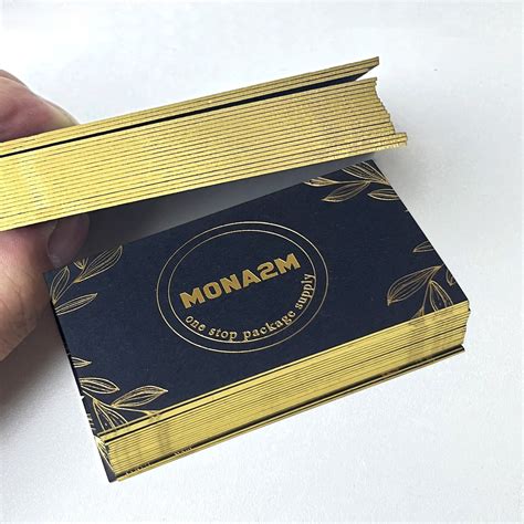 100 Custom Luxury Business Cards Gold Foil Cards With Gold Edge