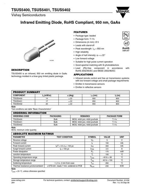 Datasheet Pdf Infrared Diode