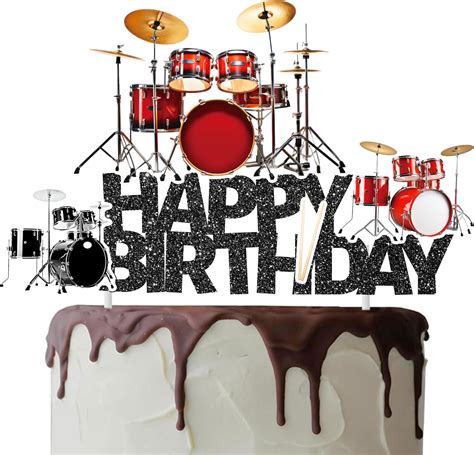 Drum Happy Birthday Cake Topper For Drum Themed Birthday