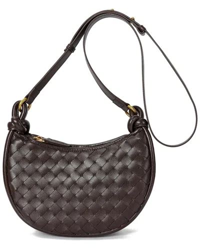 Tiffany And Fred Paris Hand Woven Leather Messenger Bag In Brown Modesens