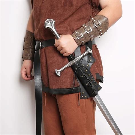 Leather Sword Frog Larp Medieval Sword Belt Costume Accessor Inspire