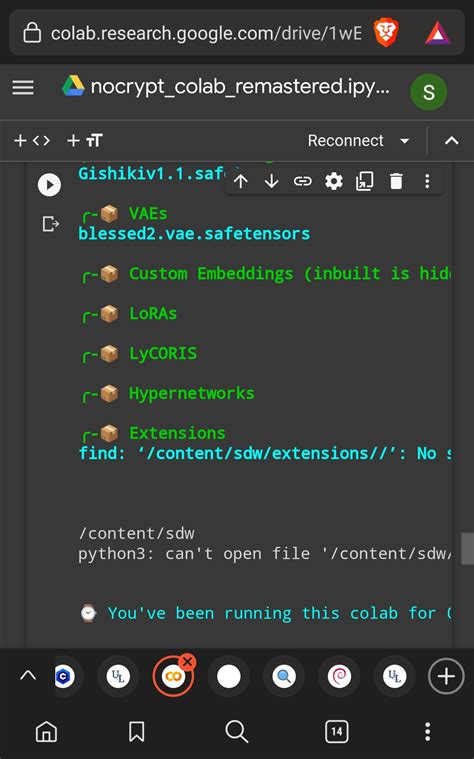 Error While Loading Colab · Issue 31 · Nocryptsd Webui Colab · Github