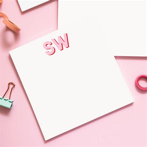 Modern Classics Monogram Notepad Joy Creative Shop