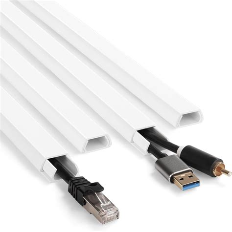 Yclyc 66in White Wire Covers For Cords Kit Wall Cord Hider