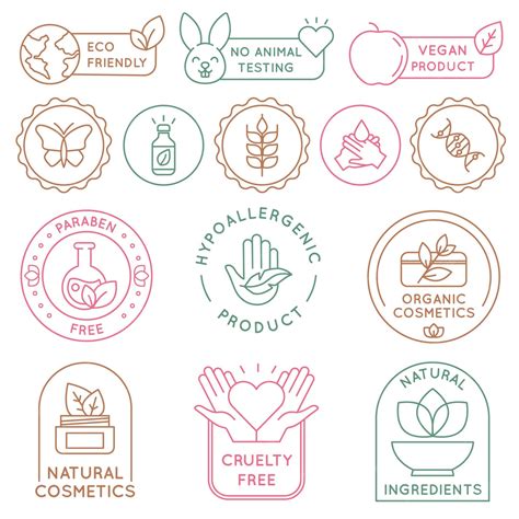 Premium Vector Organic Cosmetics Badges Bio Beauty Products For Skin