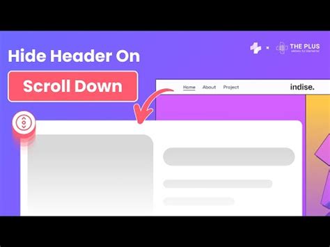 How To Hide Header Menu In Scroll Down And Show On Scroll Up Elementor Sticky Headers Video