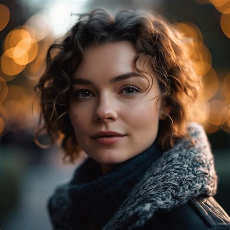 Portrait De Personne Réelle Naturelle Et Gros Plan Dune Femme Fille Ou