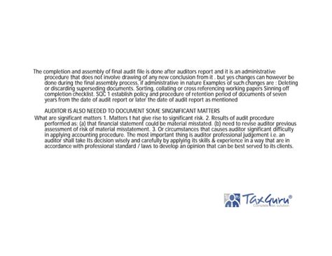 Sa 230 Audit Documentation Pdf