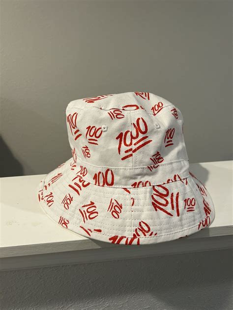 Vintage Vintage 💯 Emoji Bucket Hat Grailed