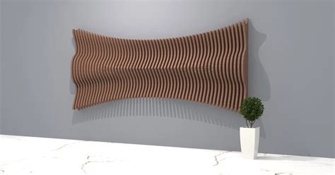 Flowing Wooden Slat Wall 3d 2d Parametric Model Customize And