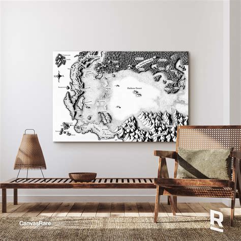 Alagaesia Map Canvas Alagaesia Eragon Map From The Etsy