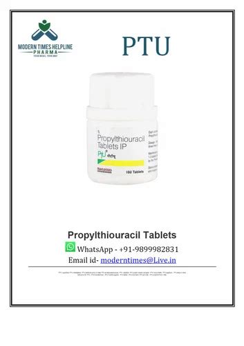 Ptu 50mg Tabletes At Best Price In New Delhi By Modern Times Helpline