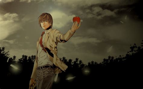 Death Note Anime Hd Wallpaper Lights Forbidden Fruit Scene