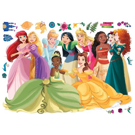 Roommates Disney Princess Group Extra Large Peel And Stick Wall Decals 3592 In X 2373 In
