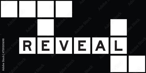 Alphabet Letter In Word Reveal On Crossword Puzzle Background Stock
