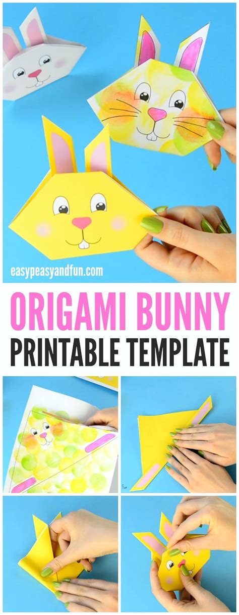 Origami Bunny Tutorial With Printable Template Easy Peasy And Fun Worksheets Library
