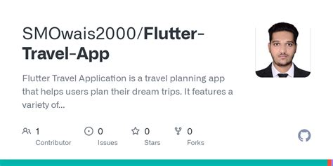 github smowais2000 flutter travel app flutter travel application is
