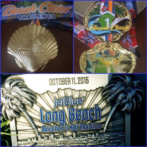 2015 Long Beach Half Marathon Plus Beach Cities Challenge Clam Shell