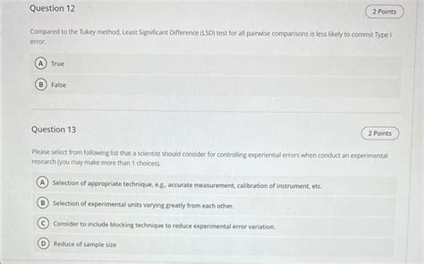 Solved Compared To The Tukey Method Least Significant