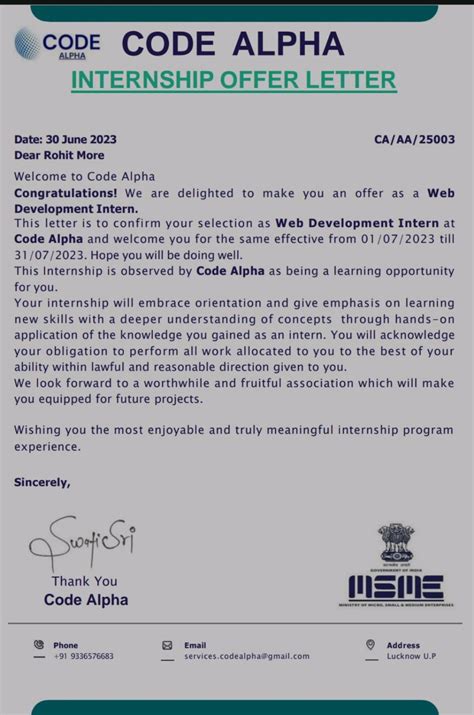 Rohit More On Linkedin Codealpha Internship Share Webdevelopment