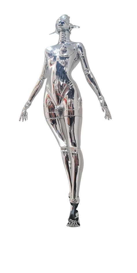 Sexy Robot Floating Silver By Hajime Sorayama 2020 Sculpture Resin