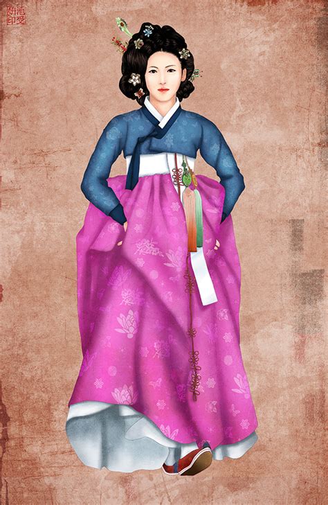 미인도 화려한 기녀의 모습기녀기생한복한복입은 여자일러스트한복 일러스트힌복그림지수연 네이버 블로그