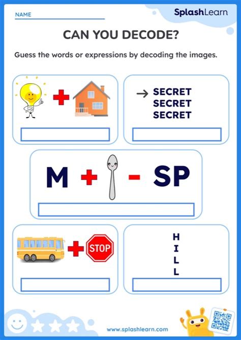 Decoding Words Worksheet