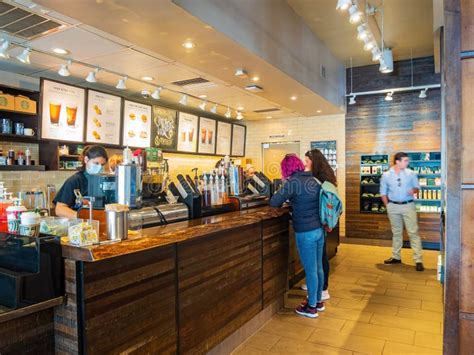 Interior View Of The Starbucks Coffee Editorial Photography Image Of