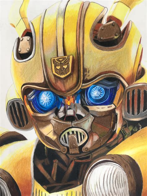 Transformers Bumblebee Face Drawing
