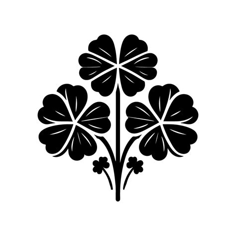 Free Clover Leaf Background Black And White Svg Vector File For Laser