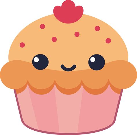Adorable Cute Cartoon Muffin Illustration 48748561 Vector Art At Vecteezy