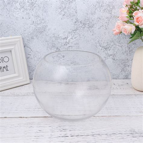 20cm Round Glass Fish Tank Globe Ecological Fish B Grandado
